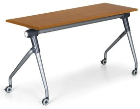 Skládací jednací stůl se sklopnou deskou TRAINING PLUS, 145x45 cm, třešeň