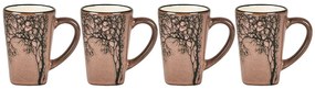 Villa Collection Hrnek na espresso se stromem Hela Dark Rose 0,1l (set 4 ks)