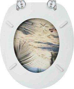 WC sedátko s víkem MDF plážový motiv 146911