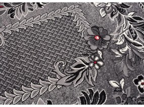 Kusový koberec PP Květiny šedý atyp 120x200cm