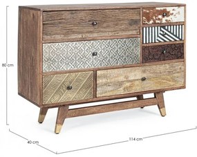BIZZOTTO komoda DHAVAL se 7 zásuvkami 80x114 cm 0746786