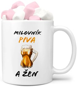 Hrnek Milovník piva a žen (Náplň hrníčku: Marshmallow)