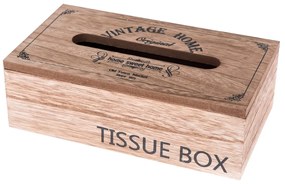 Dřevěný box na kapesníky TISSUE, 25 x 14 x 8 cm