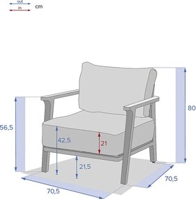 DEOKORK Hliníkové křeslo SAN DIEGO (šedá)