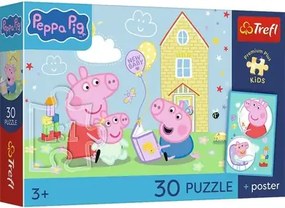 TREFL Puzzle Premium Plus Kids Prasátko Peppa / 30 dílků / 27 x 20 cm