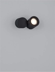 NV 9207912 Venkovní nástěnné svítidlo FOCUS černý hliník skleněný difuzor GU10 1x7W 100-240V IP54 bez žárovky - NOVA LUCE