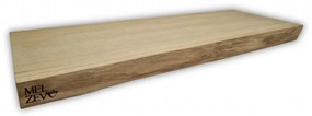Melzevo Dřevěná police klasik, přírodní dub Velikost: 60x22x4 cm