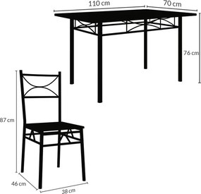 Deuba Jídelní set Paul - bílý