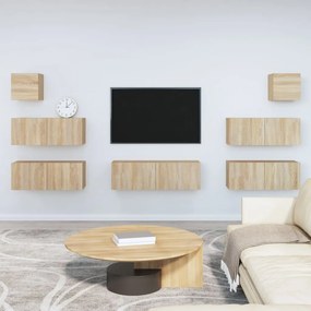 7dílný set TV skříněk dub sonoma kompozitní dřevo 3114544