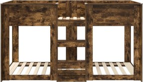 Patrová postel pro děti Kouřový dub 90 x 190 cm 3410399