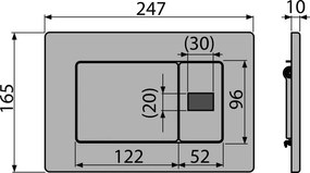 Alcadrain Ovládací tlačítko Antivandal se senzorem pro předstěnové instalační systémy Slim, kov (napájení ze sítě) - M279S-SLIM