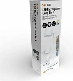 Solight WO68-B LED nabíjecí lampička 3v1 bílá / 4W / 280lm / změna CCT