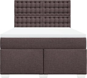 Box spring postel s matrací tmavě hnědá 140x200 cm textil 3290528