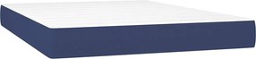 Box spring postel s matrací modrá 140x190 cm textil 3130031