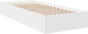 Rám postele bílý 75 x 190 cm kompozitní dřevo 3280622