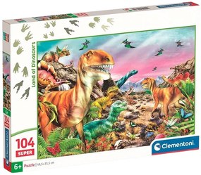 Clementoni - Puzzle 104 Země dinosaurů