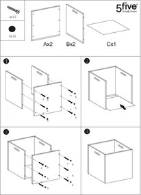 Skladovací krabička v barvě přírodního dřeva, 31 x 31 cm,