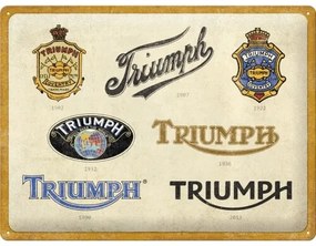 Plechová cedule Triumph - Logo Evolution, (40 x 30 cm)