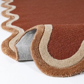 Ručně tkaný koberec s příměsí vlny v terakotové barvě 160x230 cm Rivo Wool – Flair Rugs