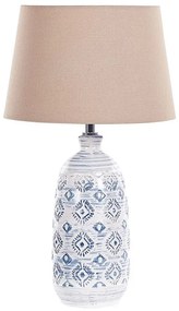 Keramická stolní lampa bílá/ modrá PALAKARIA Beliani