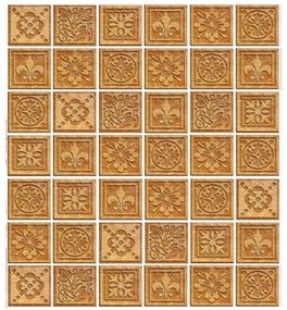 DIMEX | Vliesová fototapeta na zeď Žulové kachličky MS-3-0274 | 225 x 250 cm | oranžová