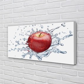 Obrazy na plátně Červené jablko ve vodě 120x60 cm