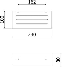 Mexen Brin-L, závěsný koupelnový košík, broušená ocel - 70A8730-97