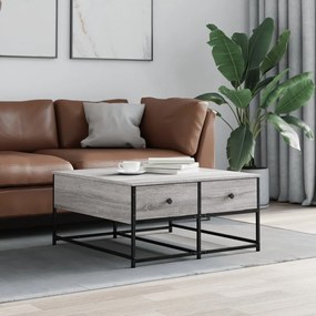 Konferenční stolek šedý sonoma 80 x 80 x 40 cm kompozitní dřevo