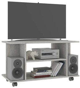 vidaXL TV stolek s kolečky betonově šedý 80 x 40 x 40 cm dřevotříska