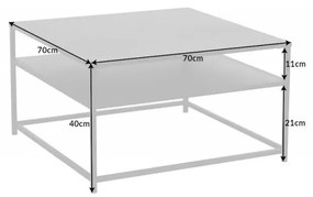 Massive home | Konferenční stolek DURA STEEL 70 CM černý kov
