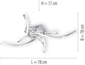 Paul Neuhaus 9144-55 - LED Stmívatelný přisazený lustr POLINA LED/27W/230V