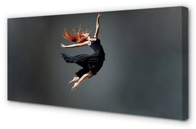 Obrazy na plátně Žena v černých šatech 100x50 cm