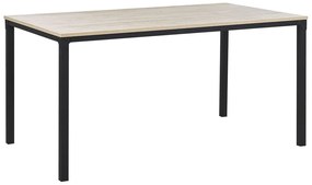 Jídelní stůl HOKOL (světlé dřevo + černá) (pro 6 osob). 1026733