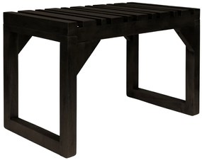 OnaDnes -20% Černá dřevěná lavice DUTCHBONE JAKUB 70 x 40 cm