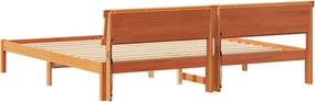 Rám postele Voskově hnědá 200 x 200 cm Masivní borové dřevo 3385747