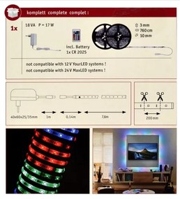 Paulmann 70514 - LED RGB/15W Stmívatelný pásek SIMPLED 7,5m 230V + DO
