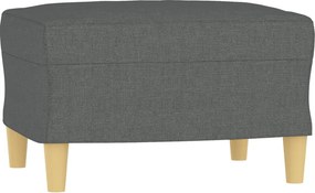 3místná pohovka s podnožkou tmavě šedá 180 cm textil 3201002