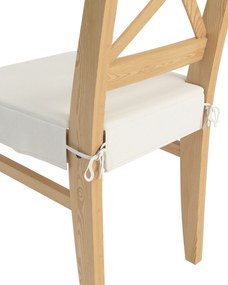 Sedák na židli IKEA Ingolf barva krémová látka pletený vzor