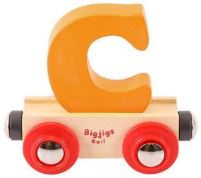 Bigjigs Rail Vagónek dřevěné vláčkodráhy Písmeno C