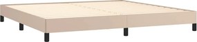 Box spring postel s matrací cappuccino 200 x 200 cm umělá kůže 3127336