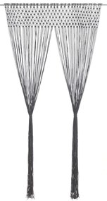 Macramé závěs antracitový 140 x 240 cm bavlna 323991