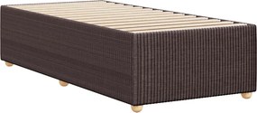 Rám postele bez matrace tmavě hnědý 90 x 200 cm textil 3284910