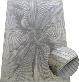 BE Koberec Esprit 3607 GREY - šedý obdélníkový Rozměr: 60x100 cm