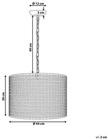 Závěsná šedá lampa MEZEN Beliani