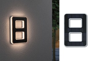 P 79849 Venkovní solární domovní číslo 8 IP44 3.000K 0,2W nabíjecí baterie výměnná - PAULMANN
