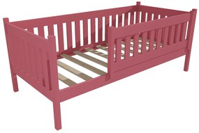 Vomaks Dětská postel M 012 NEW* se zábranou Rozměr: 90 x 180 cm, Barva: barva růžová