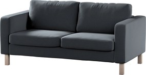 Potah na pohovku IKEA  Karlstad 2-místná, nerozkládací, krátký barva šedá látka sametová