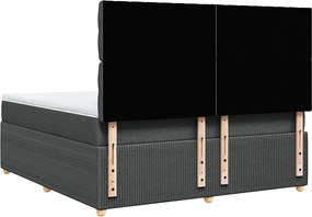 Box spring postel s matrací tmavě šedá 180x200 cm textil 3292143