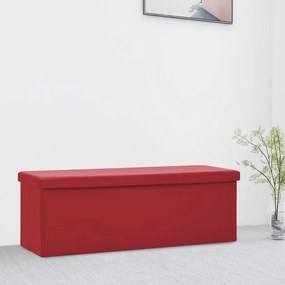 vidaXL Úložná lavice skládací PVC [338800] Barva: vínová červená