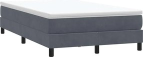 Postel Box Spring bez matrace tmavě šedá 120x220 cm samet 3315868